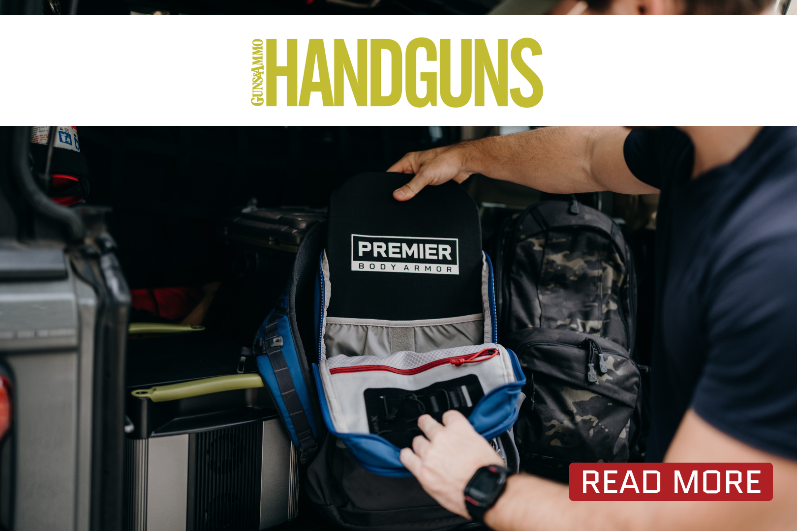 Handguns Mag Features Premier Body Armor Backpack Inserts for Father’s Day