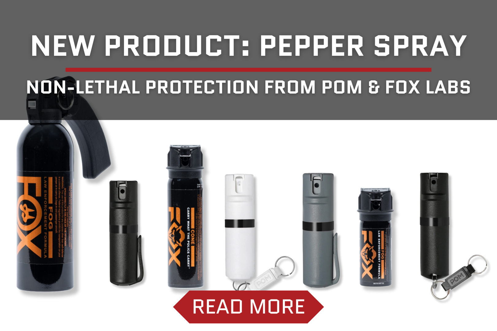 New POM & Fox Labs Pepper Spray at Premier Body Armor