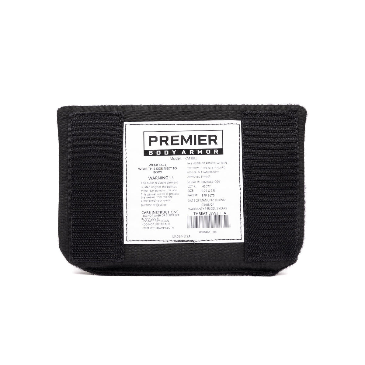 SOE FUPA Level IIIA Ballistic Insert: Fanny Pack Body Armor - Premier ...