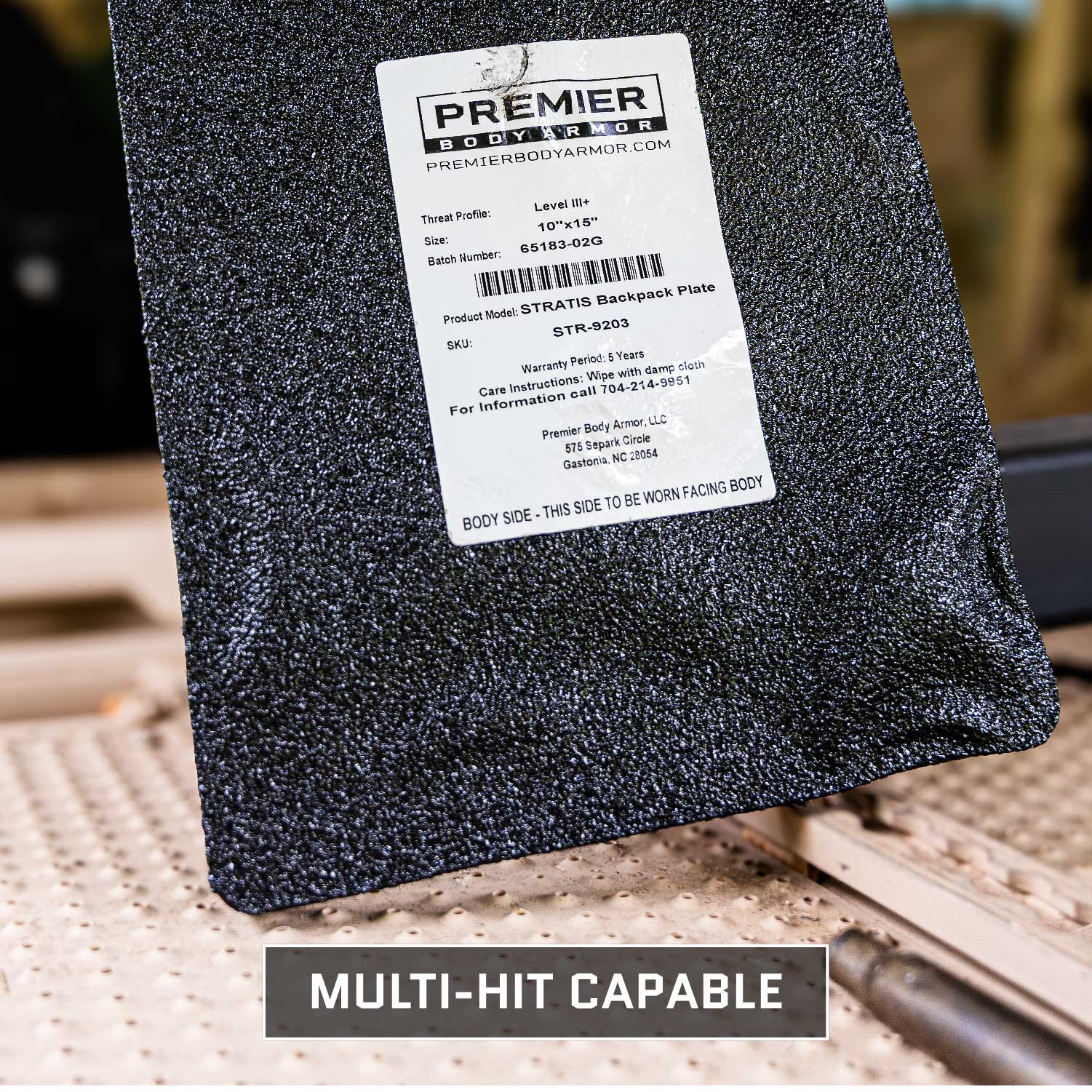 Universal Fit Level III+ Rifle-Rated Backpack Insert